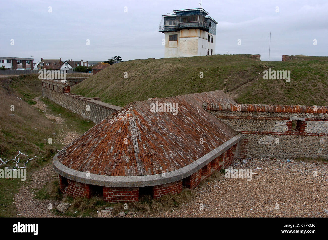 The historical coastal fort at the entrance to Shoreham Harbour which ...