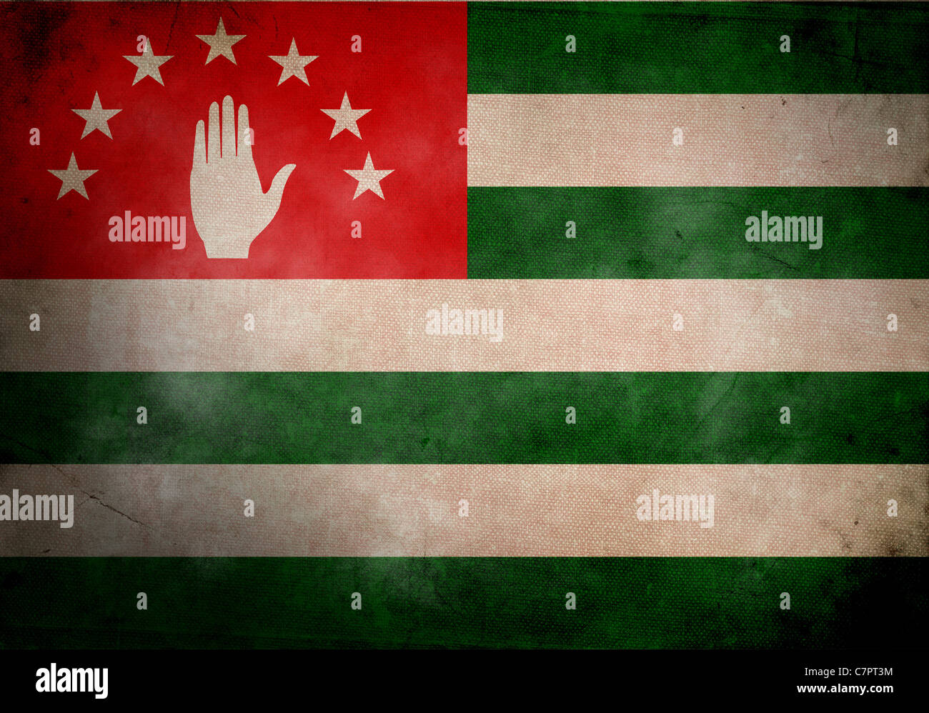 Abkhaz flag on old and vintage grunge texture Stock Photo - Alamy
