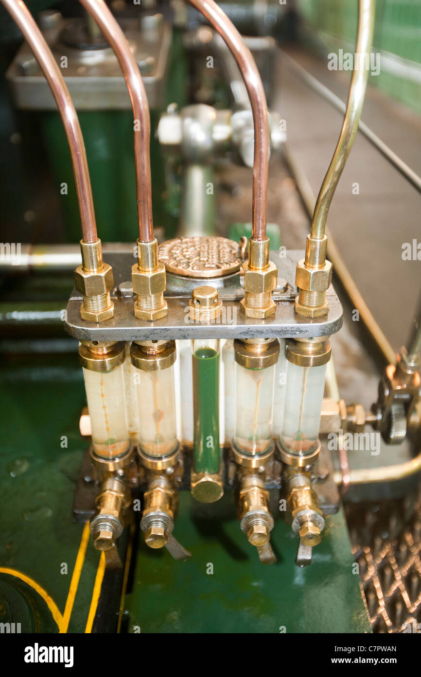 The steam engine, Peace ,at Queens Mill in Burnley. The steam engine ...