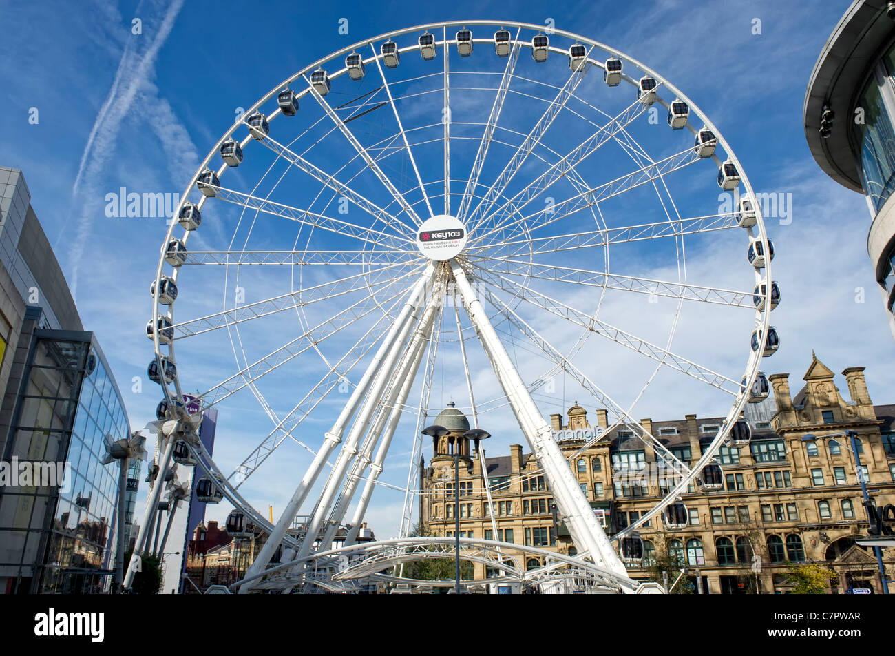 Big wheel in Manchester city Centre Stock Photo - Alamy