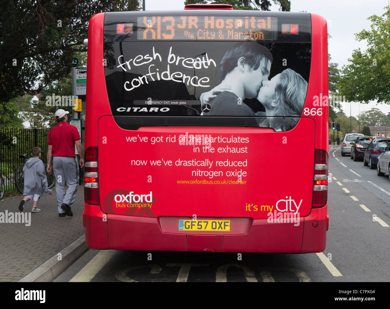 Oxford clean air bus Stock Photo - Alamy