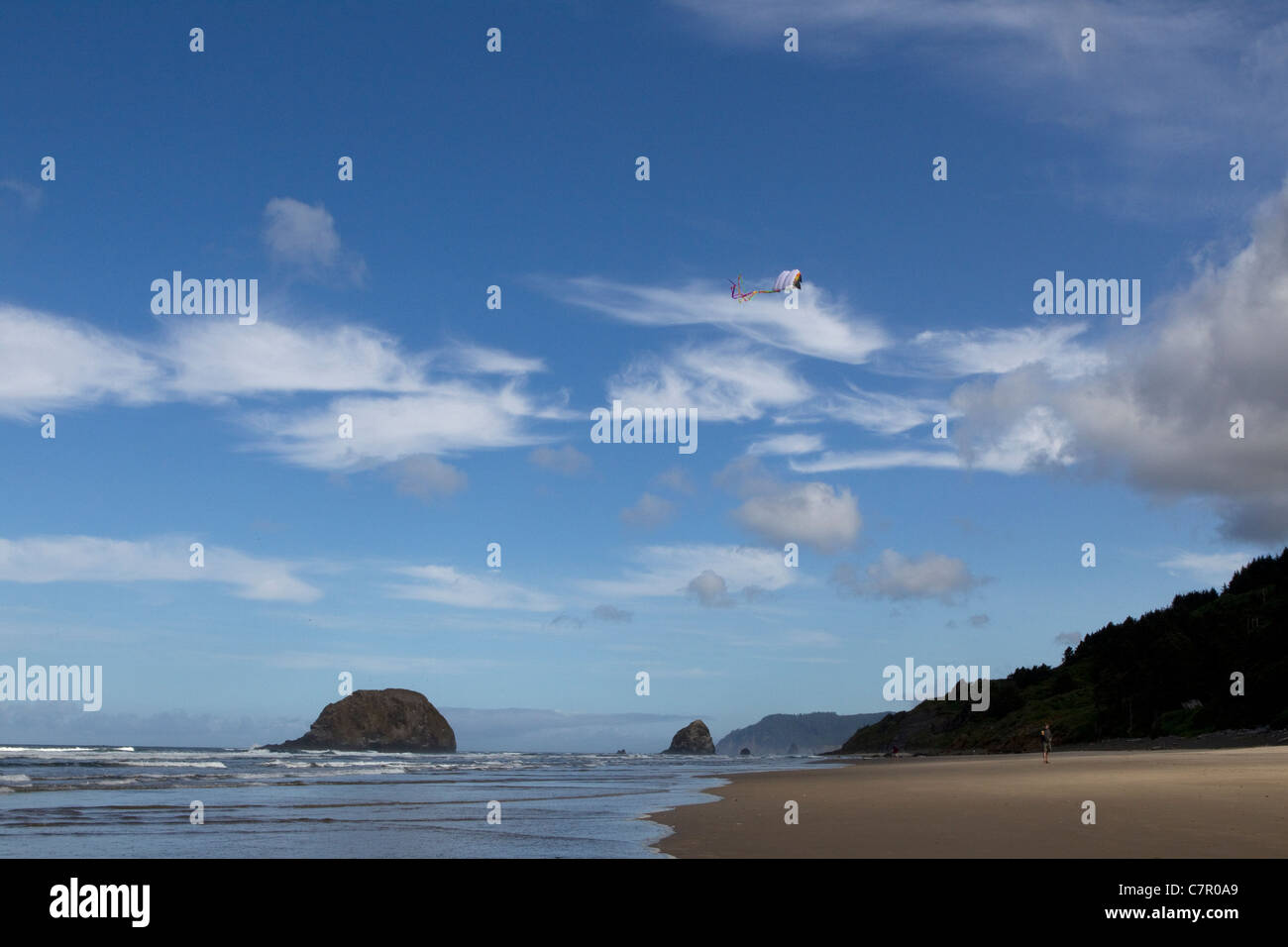 wide open beach on Oregon Coast Stock Photo - Alamy