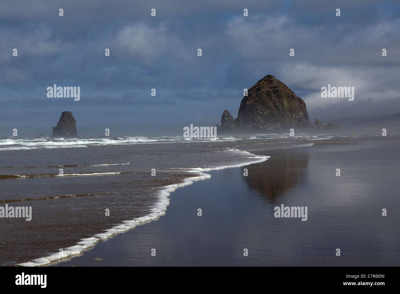 wide open beach on Oregon Coast Stock Photo - Alamy