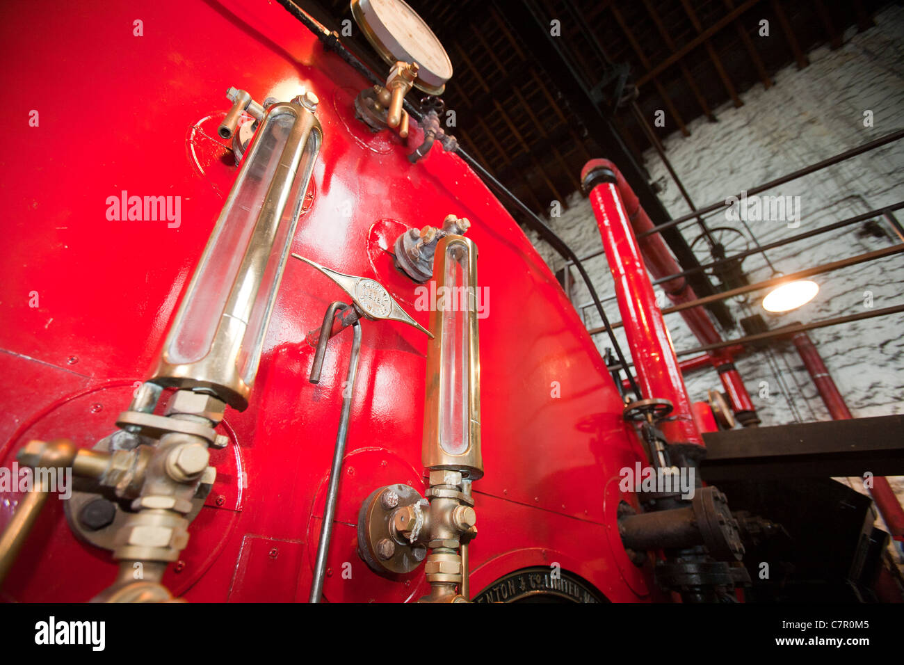 The boiler at Queens Mill in Burnley Stock Photo - Alamy