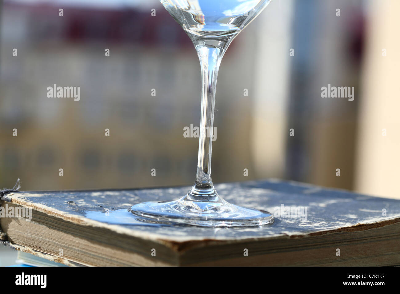 Reflections, wine glass Stock Photo - Alamy