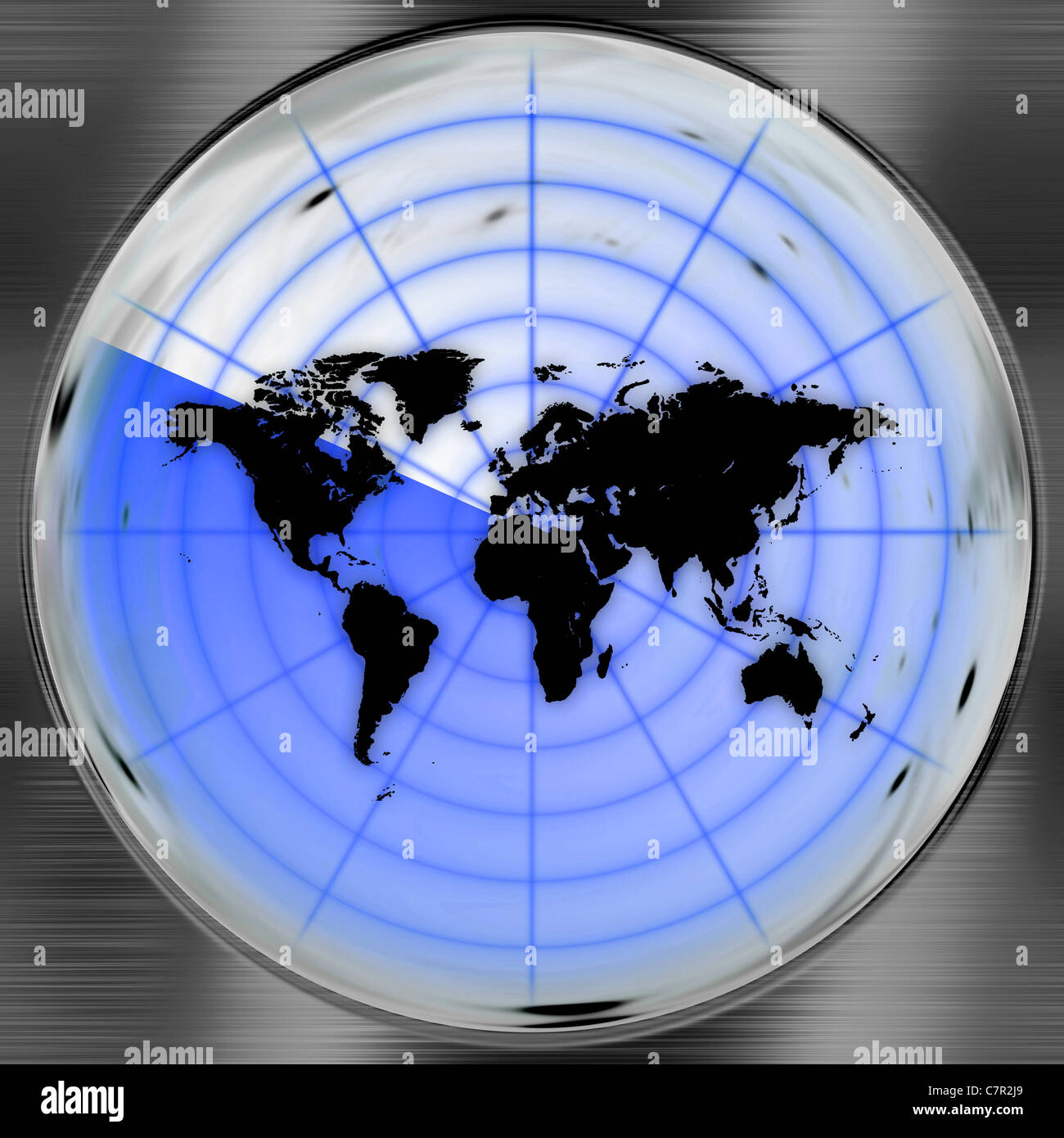 A world radar screen - blips can be added easily anywhere they are ...