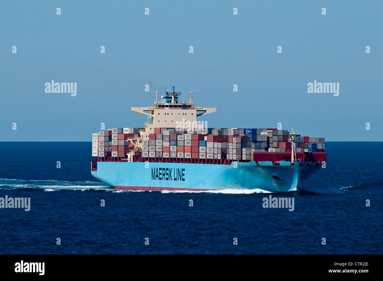 Container Ship in the English Channel Stock Photo - Alamy