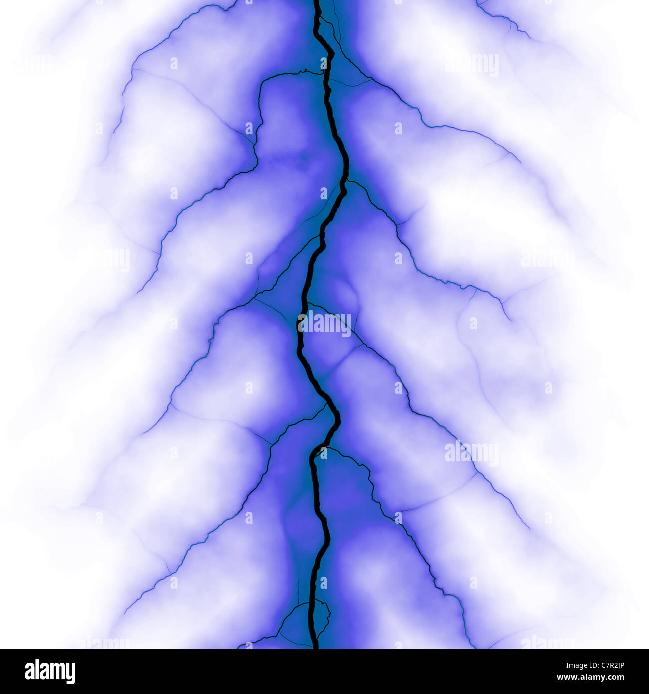 Bolts of electricity isolated over a white background Stock Photo - Alamy