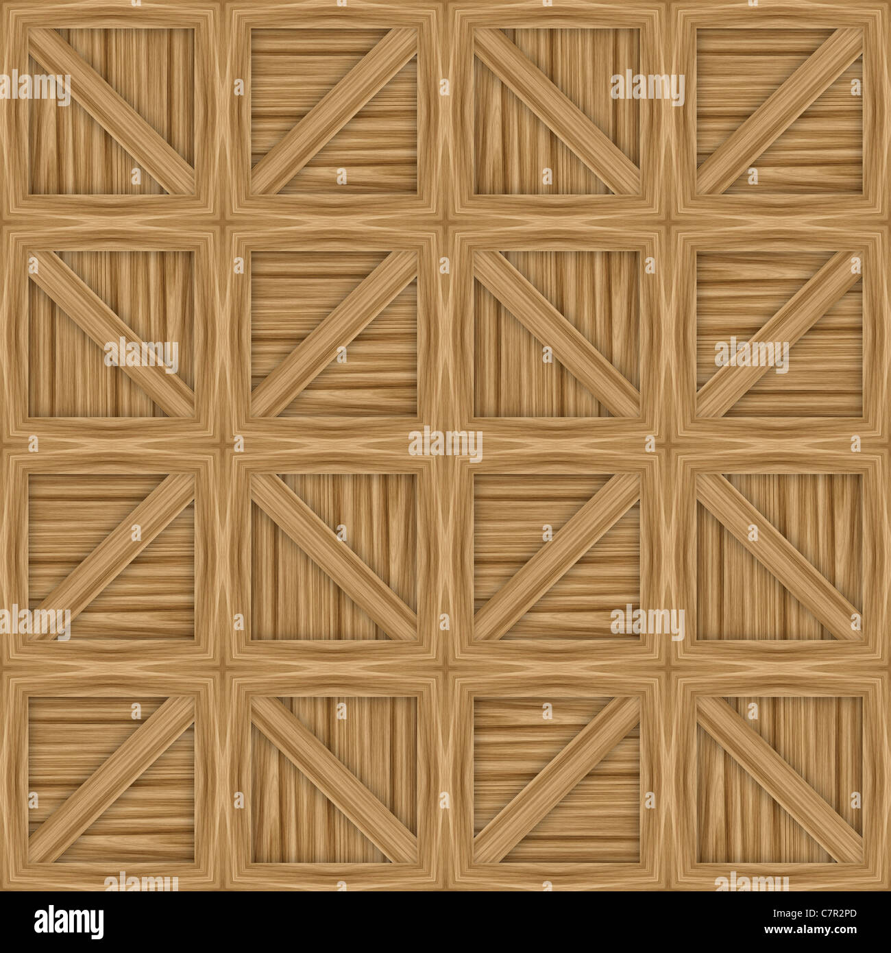 A wooden crate illustration / 3d render Stock Photo - Alamy