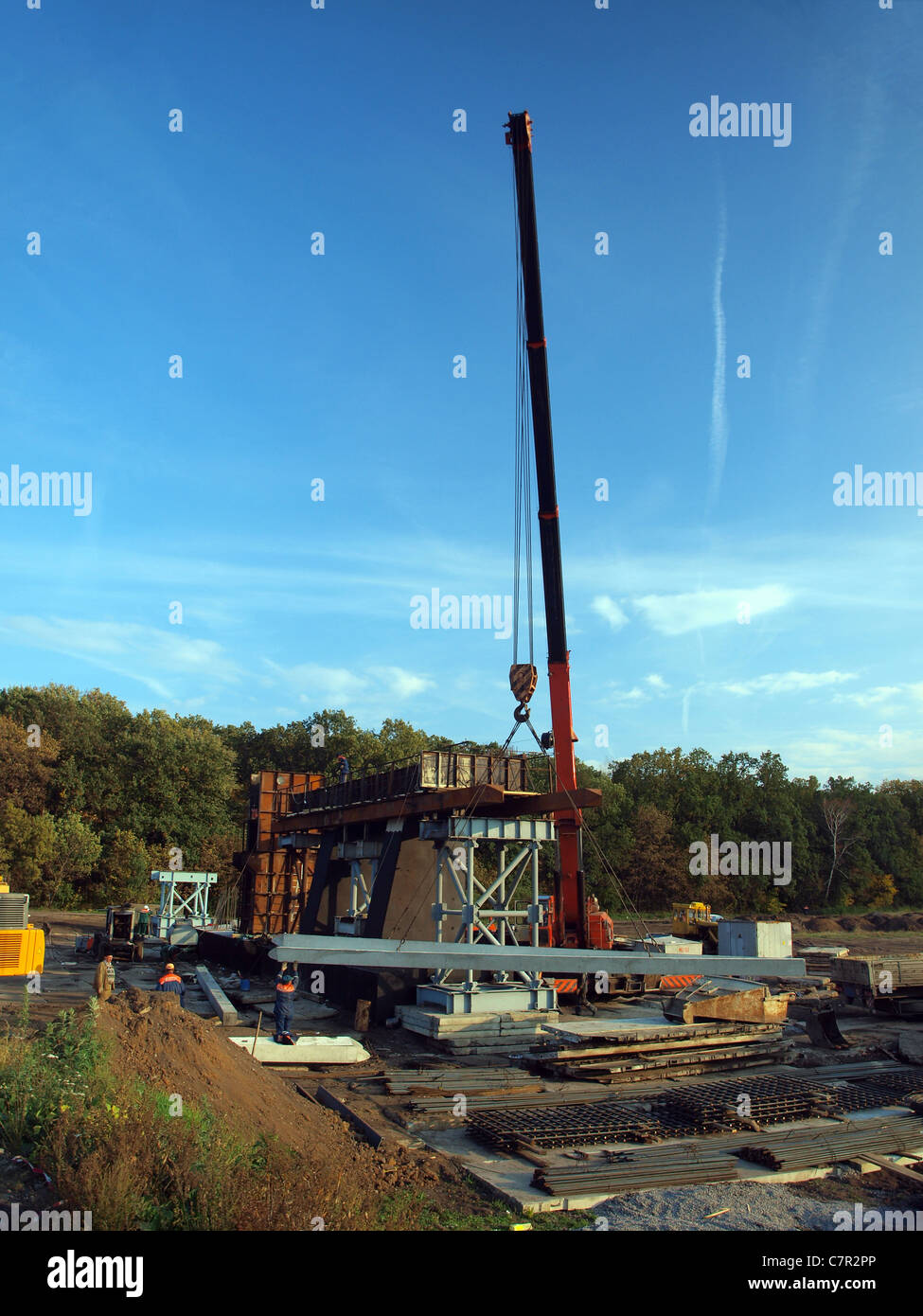Construction of a new elevated highway Stock Photo - Alamy