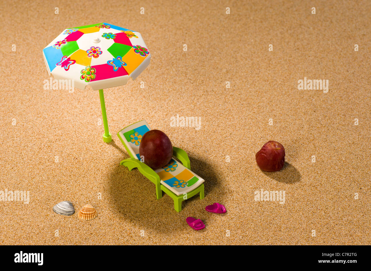 Be careful when sunbathing, a skin cancer prevention concept Stock ...