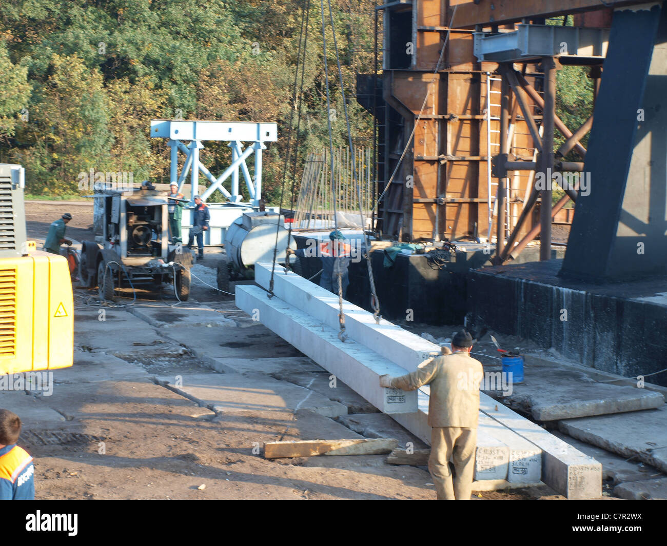 Construction of a new elevated highway Stock Photo - Alamy