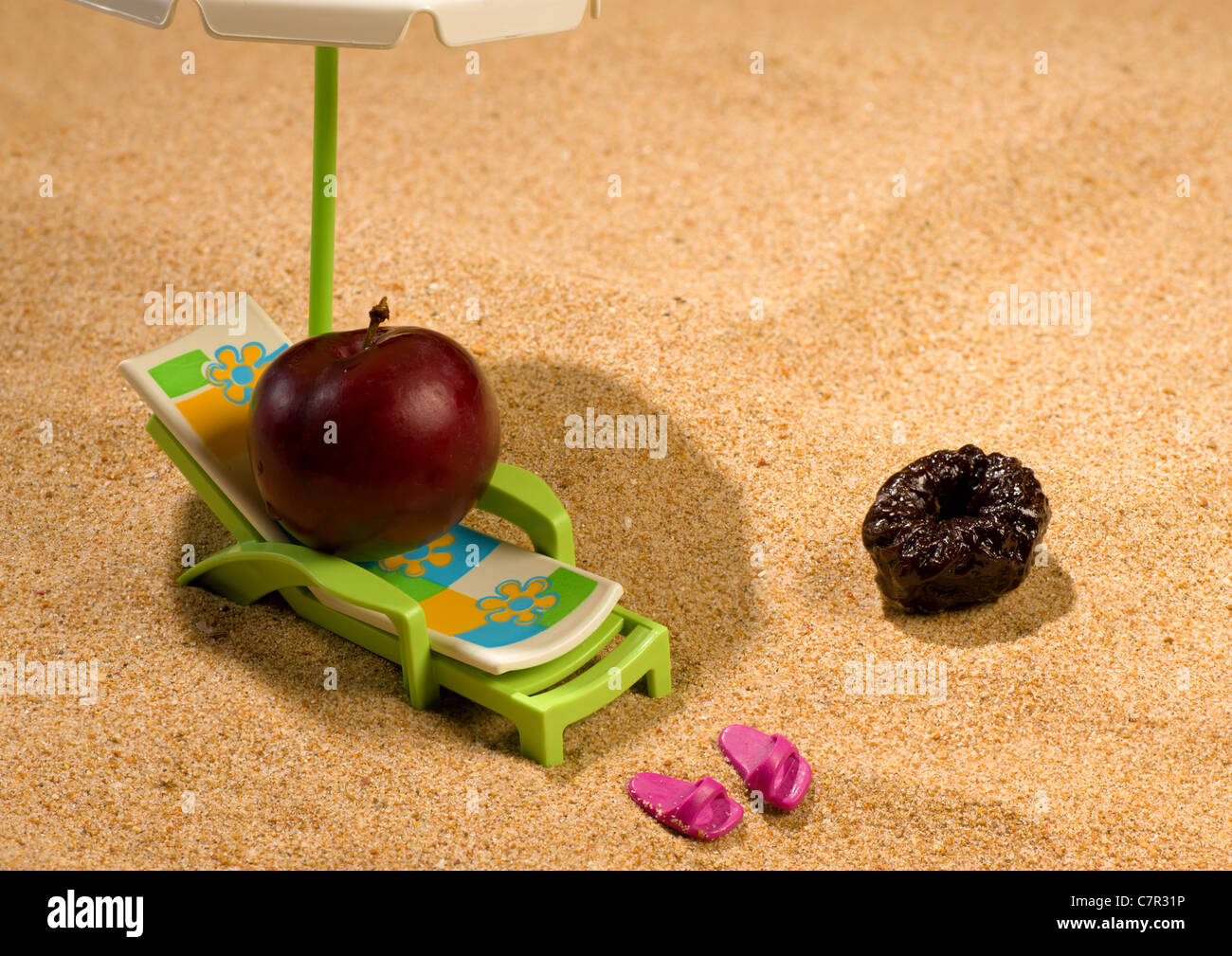 Be careful when sunbathing, a skin cancer prevention concept Stock ...