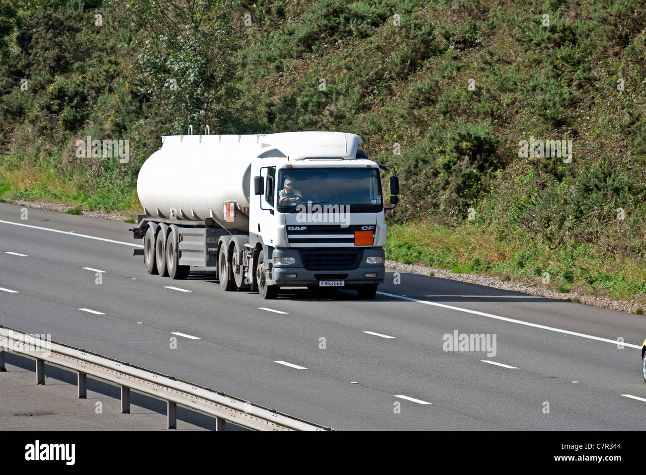 Tanker truck or lorry on road or motorway Stock Photo - Alamy