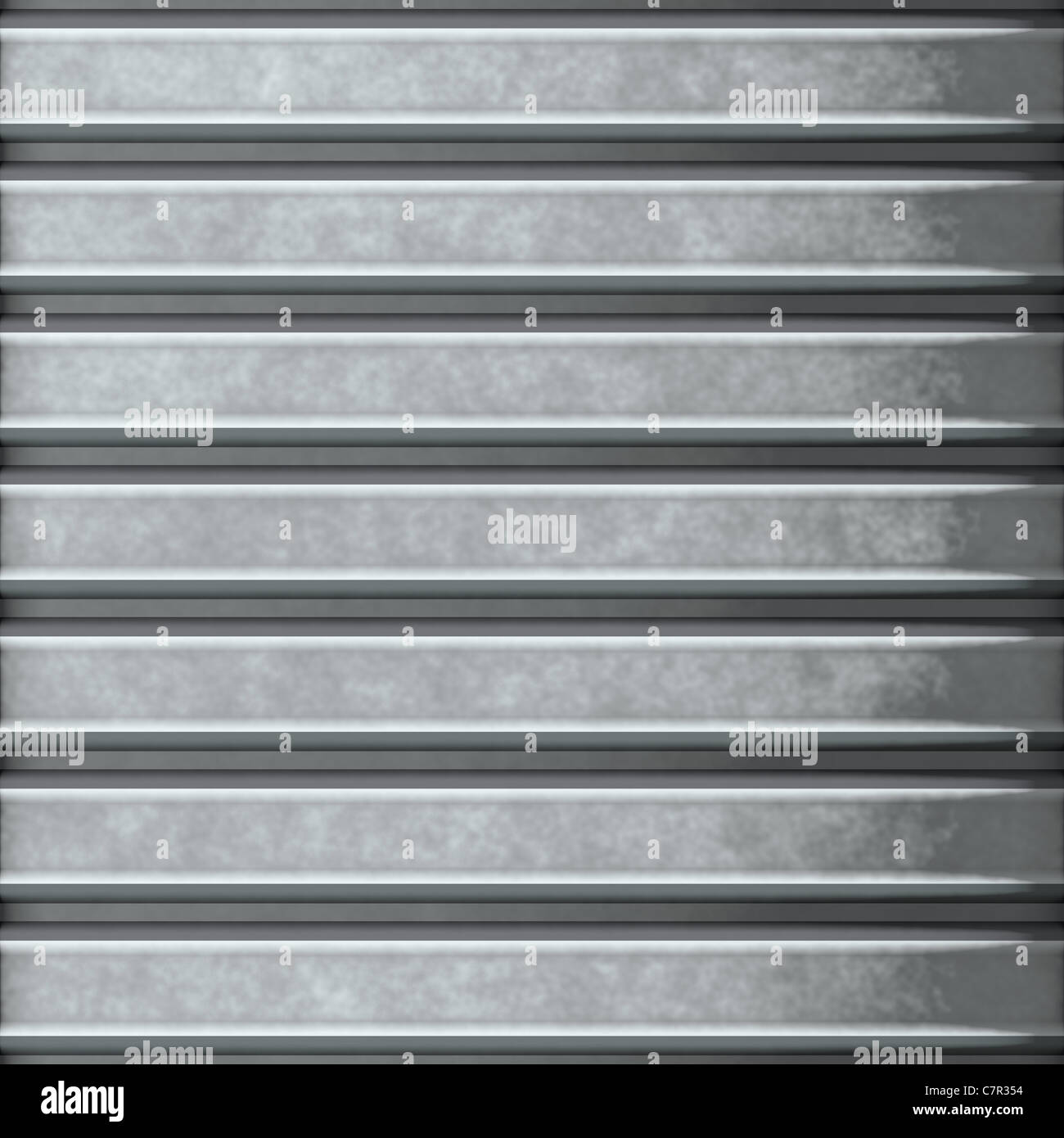 This corrugated metal building material with horizontal ridges makes a ...