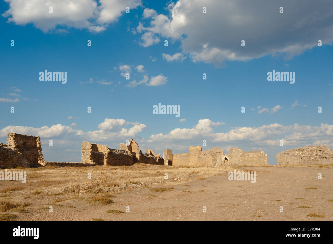 The remains of the medieval fortress of Gormaz, Spain Stock Photo - Alamy