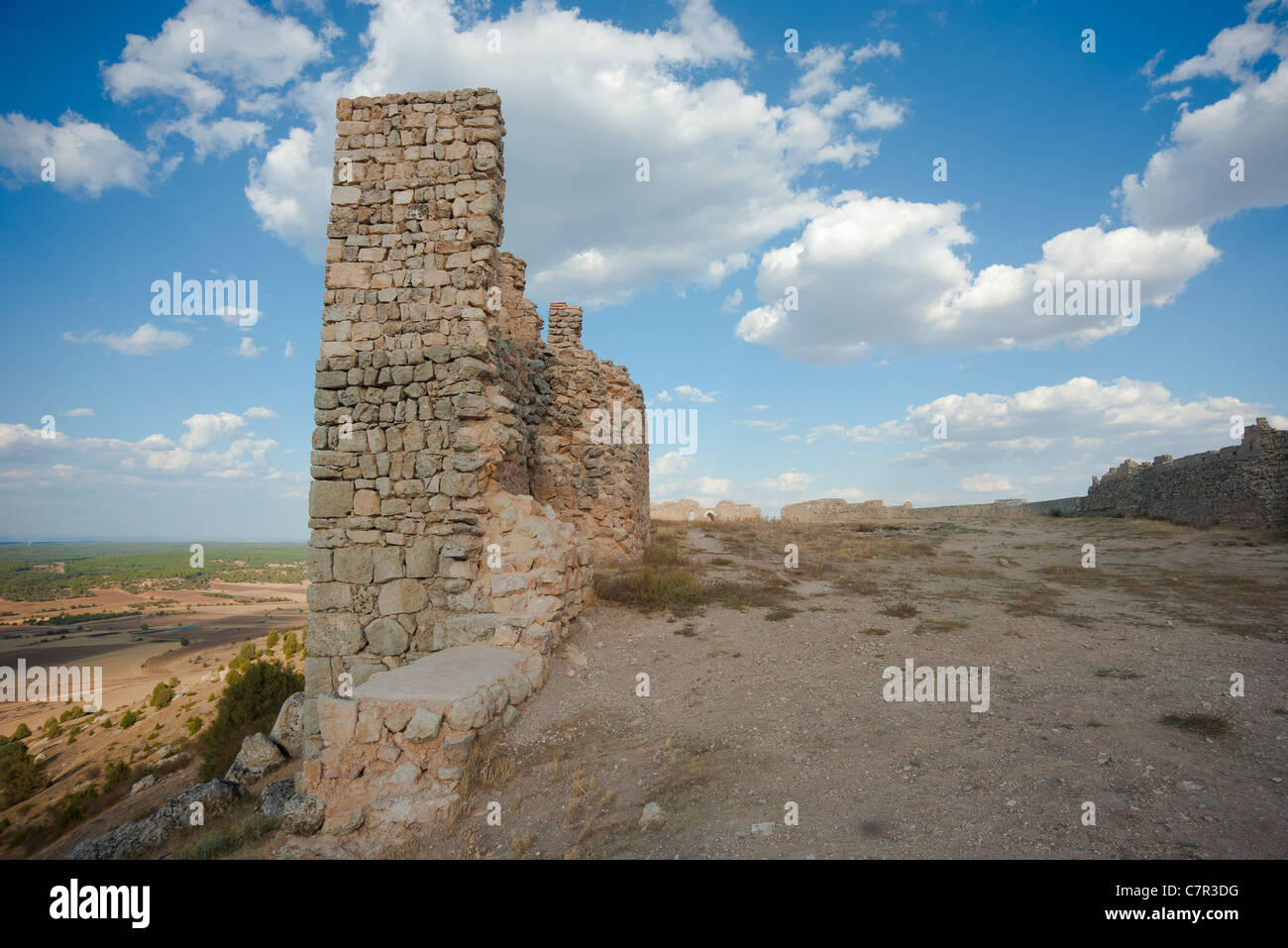 The remains of the medieval fortress of Gormaz, Spain Stock Photo - Alamy