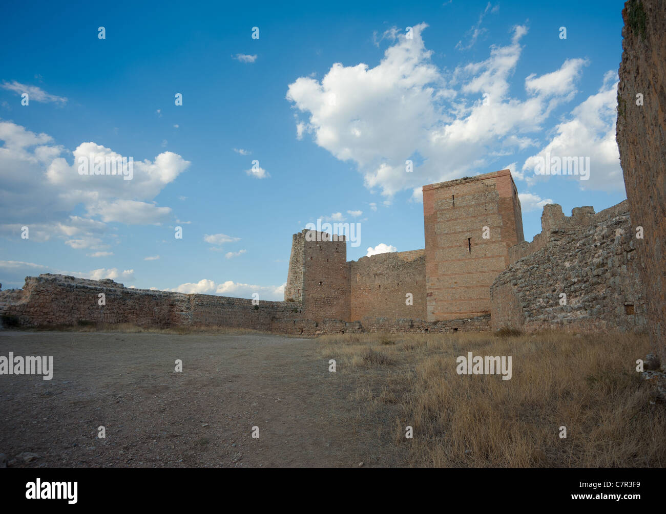 The remains of the medieval fortress of Gormaz, Spain Stock Photo - Alamy
