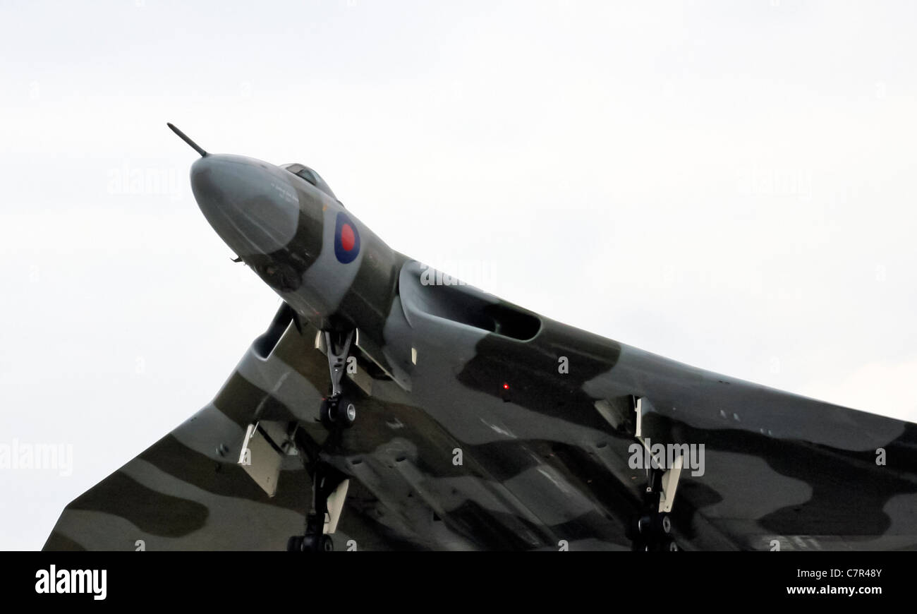 The Avro Vulcan XH558 was showcased at the Farnborough International ...