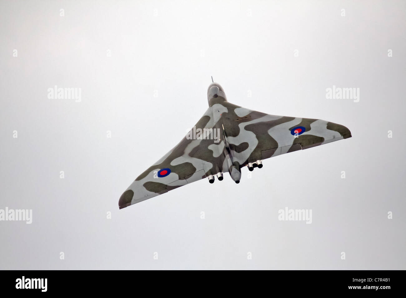 The Avro Vulcan XH558 was displayed at the Farnborough International ...