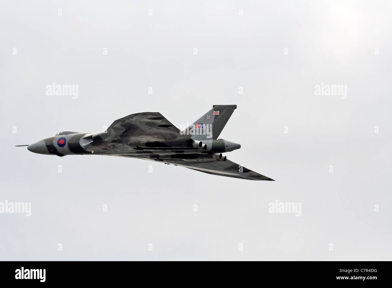 The Avro Vulcan XH558, a Cold War-era strategic bomber, was on display ...