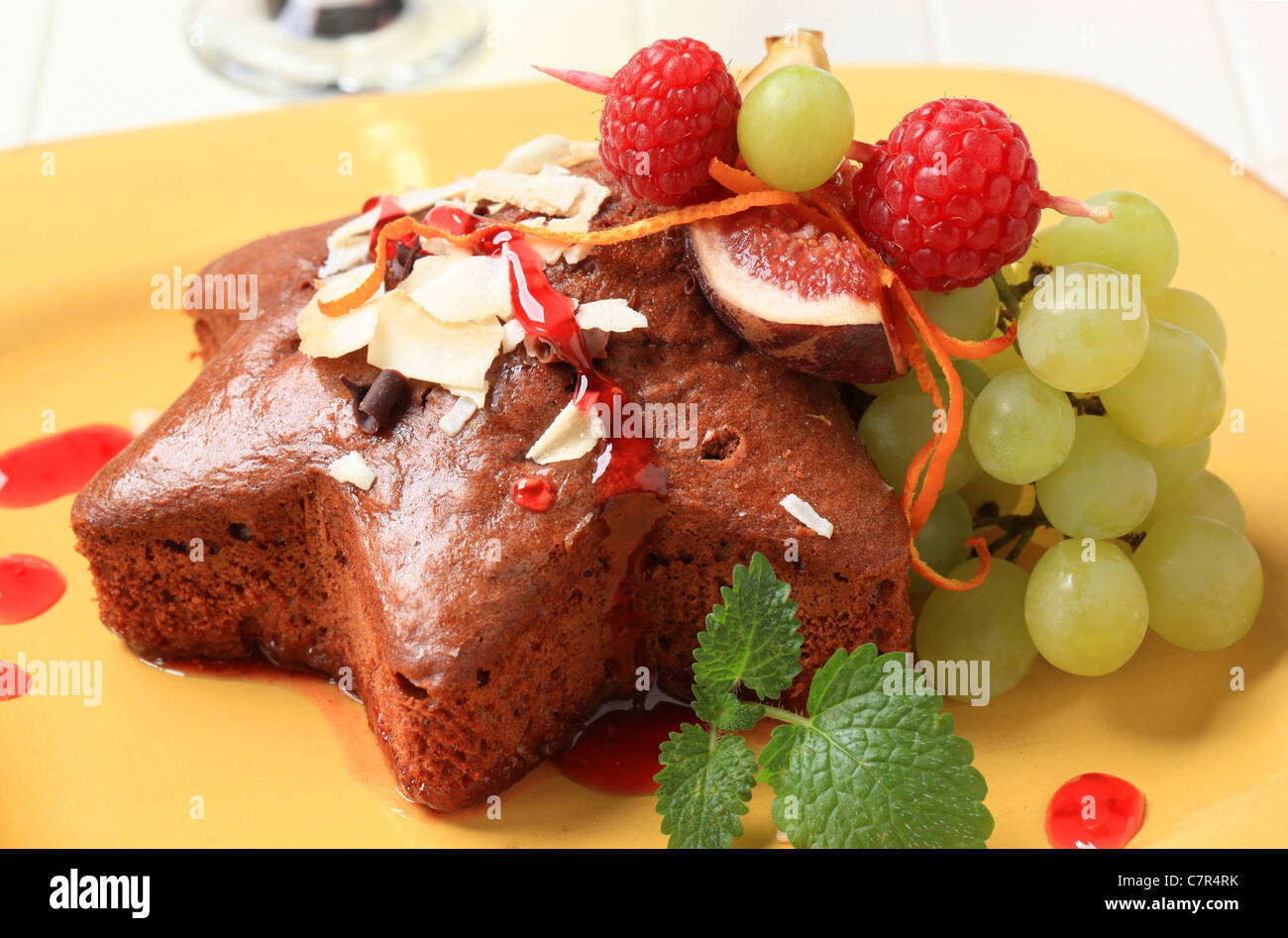 Fruit cake with chocolate hi-res stock photography and images - Alamy