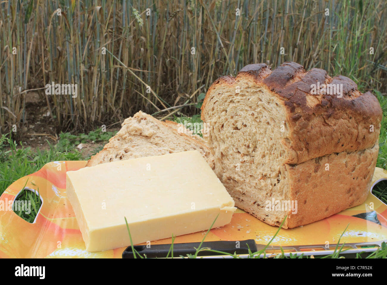 Bread and cheese Stock Photo - Alamy