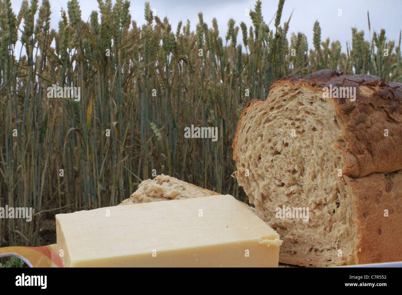 Bread and cheese Stock Photo - Alamy
