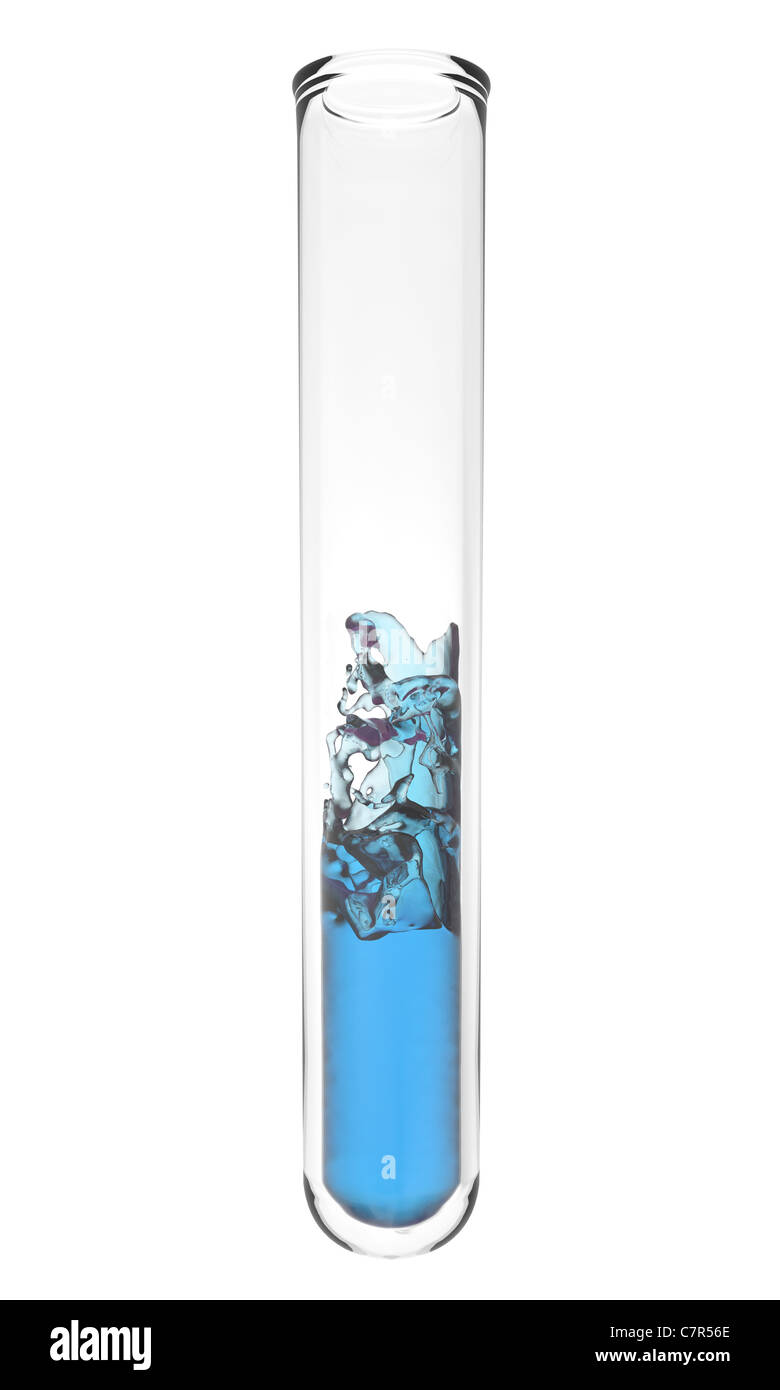 test tube with wavy blue liquid Stock Photo - Alamy