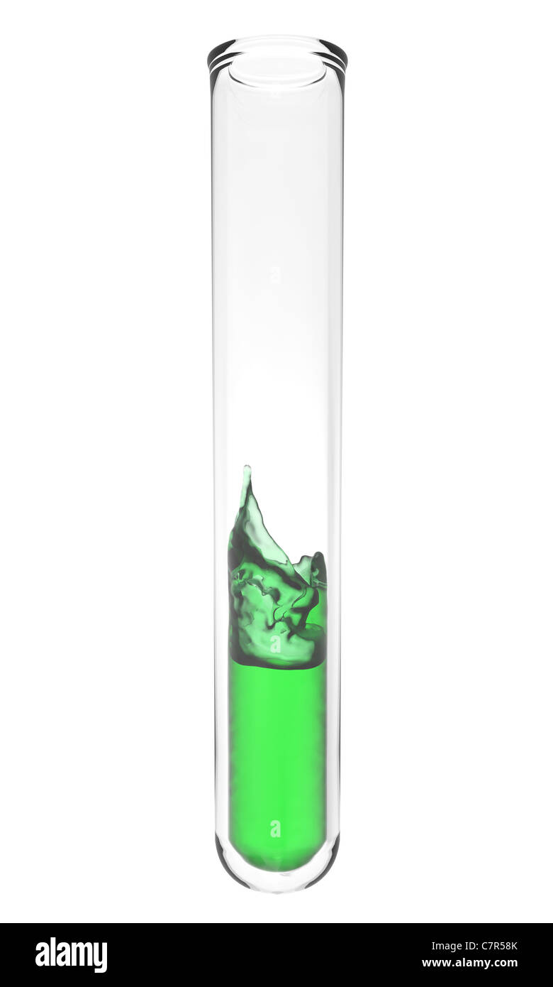 test tube with toxic green liquid inside Stock Photo - Alamy