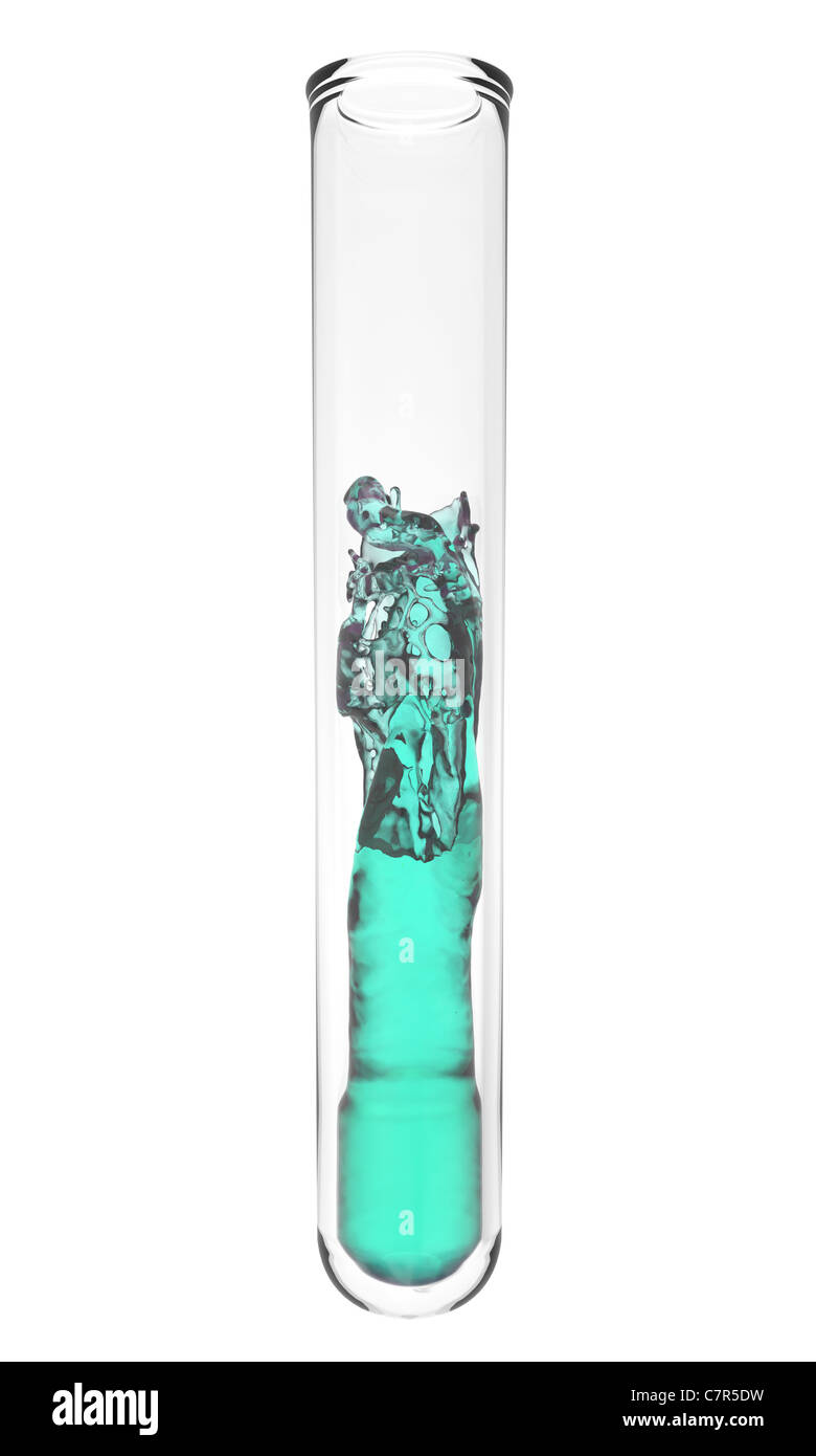 test tube with wavy light blue liquid inside Stock Photo - Alamy