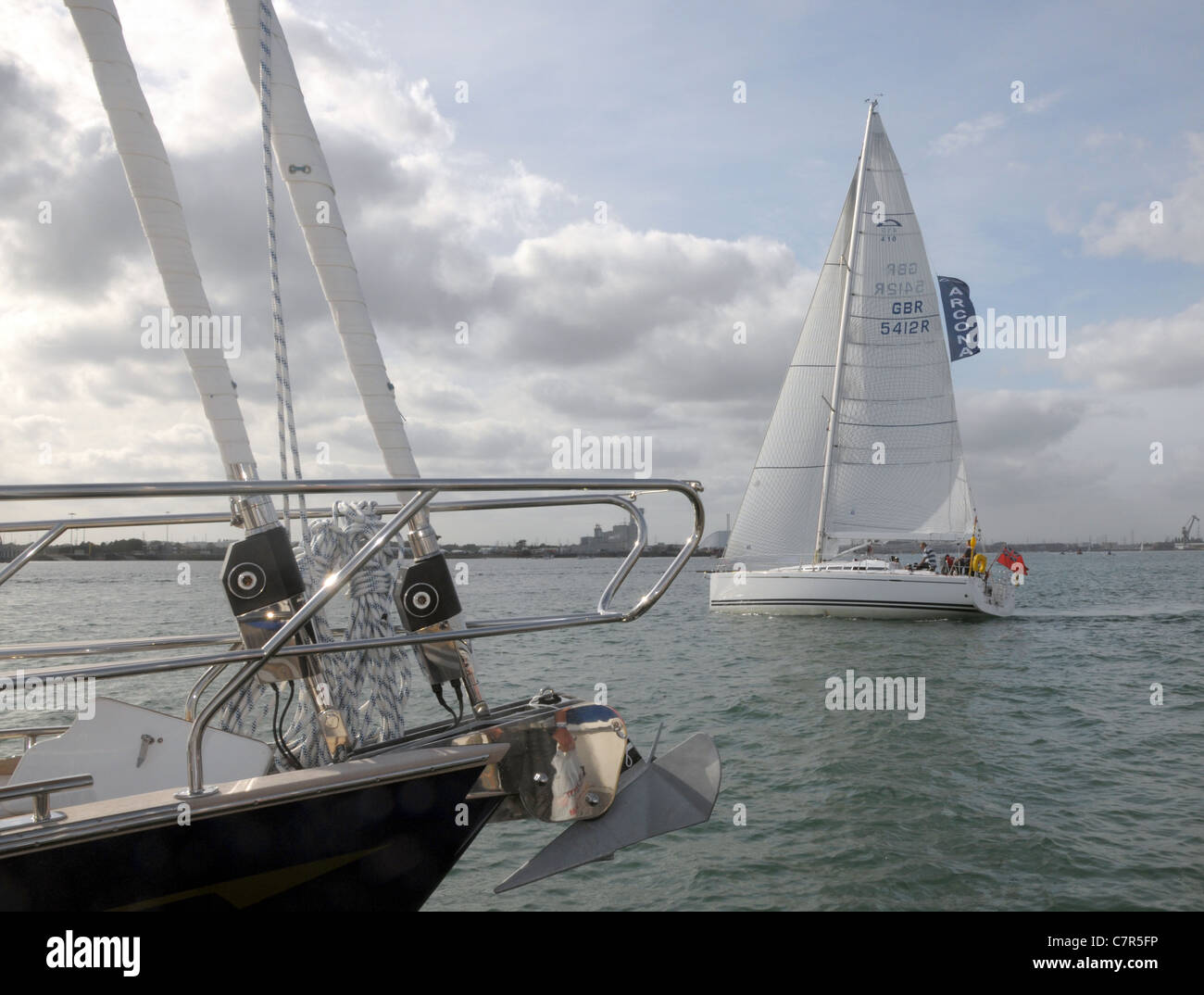 Arcona 410 yacht underway in Southampton Water at the Southampton PSP ...