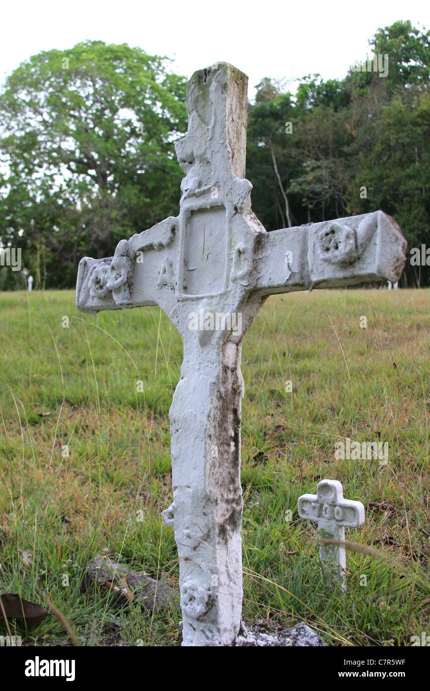 Graves at the French Cemetery of the old Panama Canal Zone Stock Photo ...