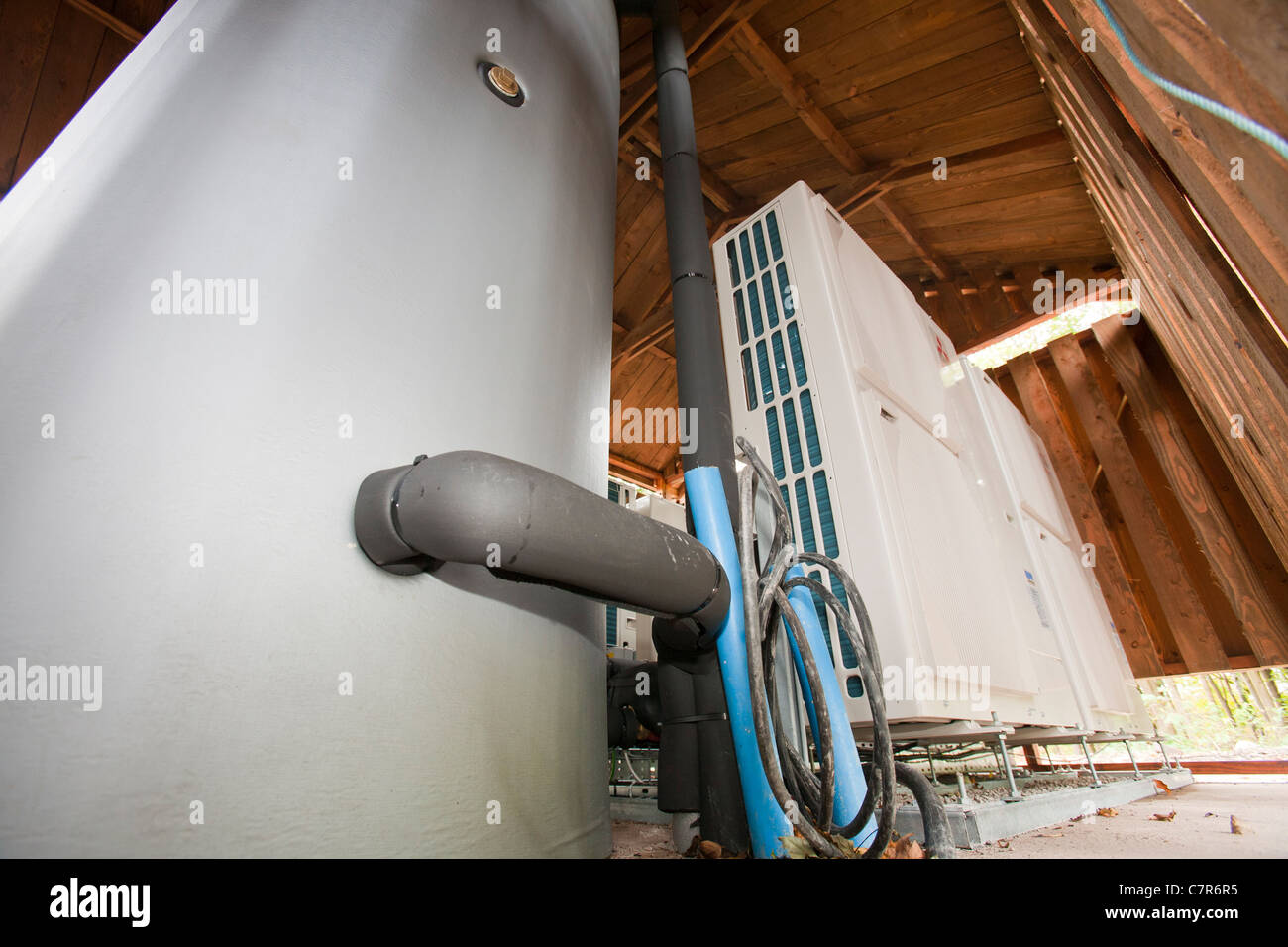 An air source heat pump Stock Photo - Alamy