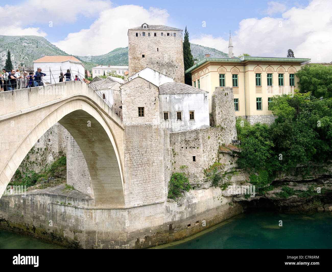 Rebuilt Bridge in Mostar in Bosnia and Herzegovina Stock Photo - Alamy