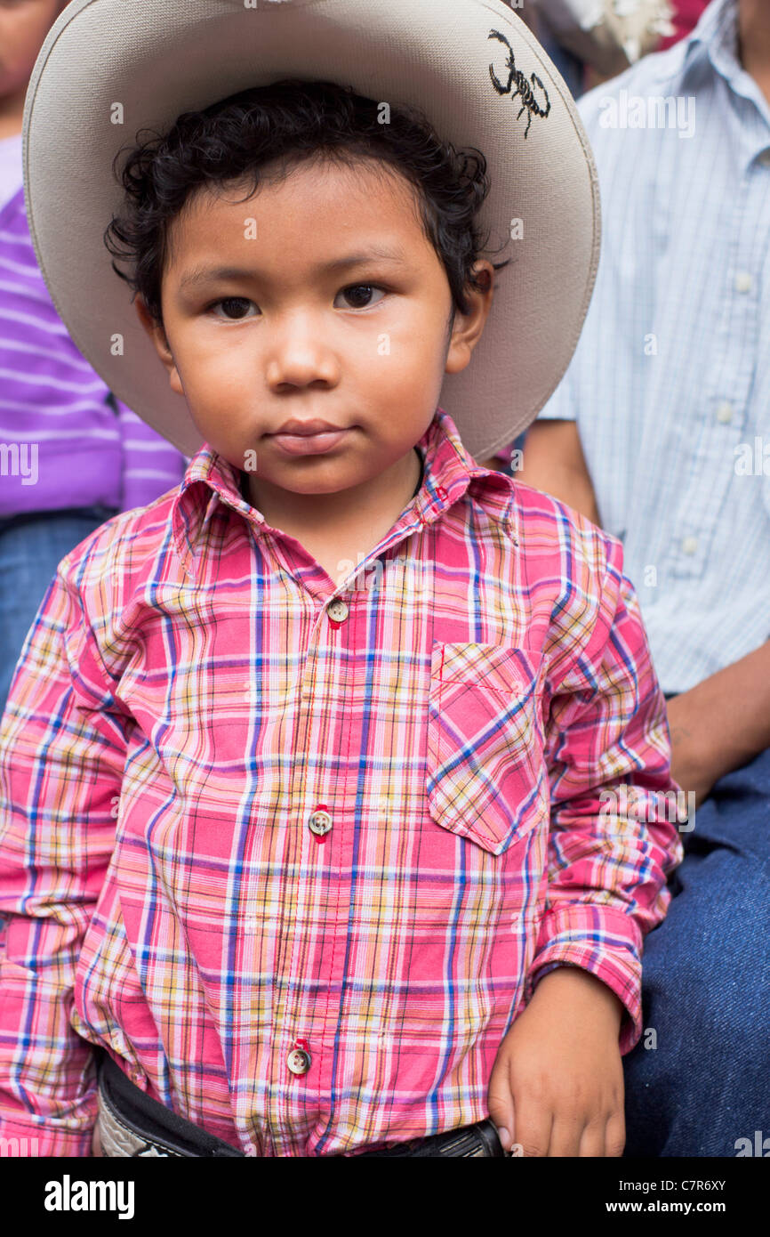 A young cowboy (Charro), at the Independence Day celebrations, Ajijic ...