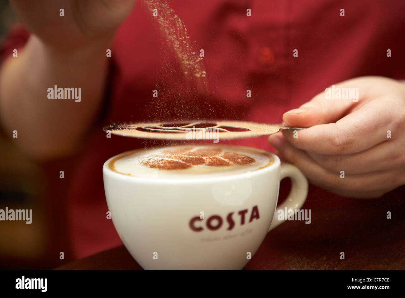 Costa Coffee barista Stock Photo - Alamy