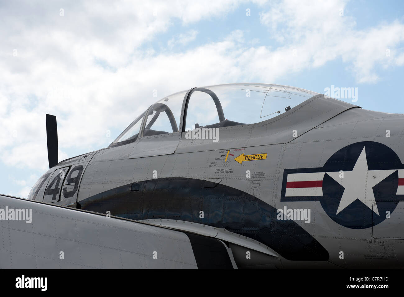 side view of US military propeller airplane Stock Photo - Alamy