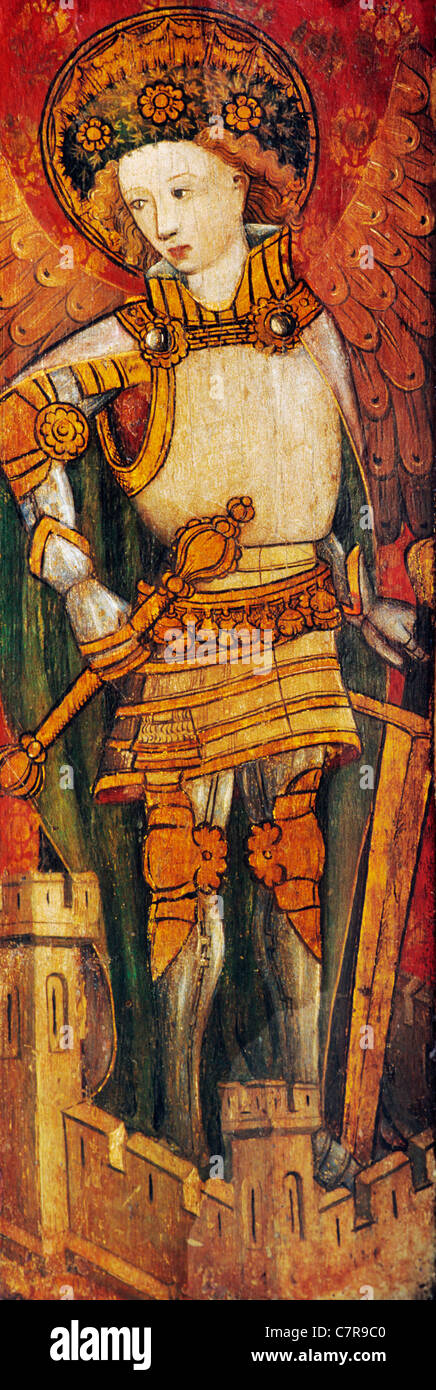 Barton Turf, Norfolk, rood screen, Archangels, one of Nine Orders of ...