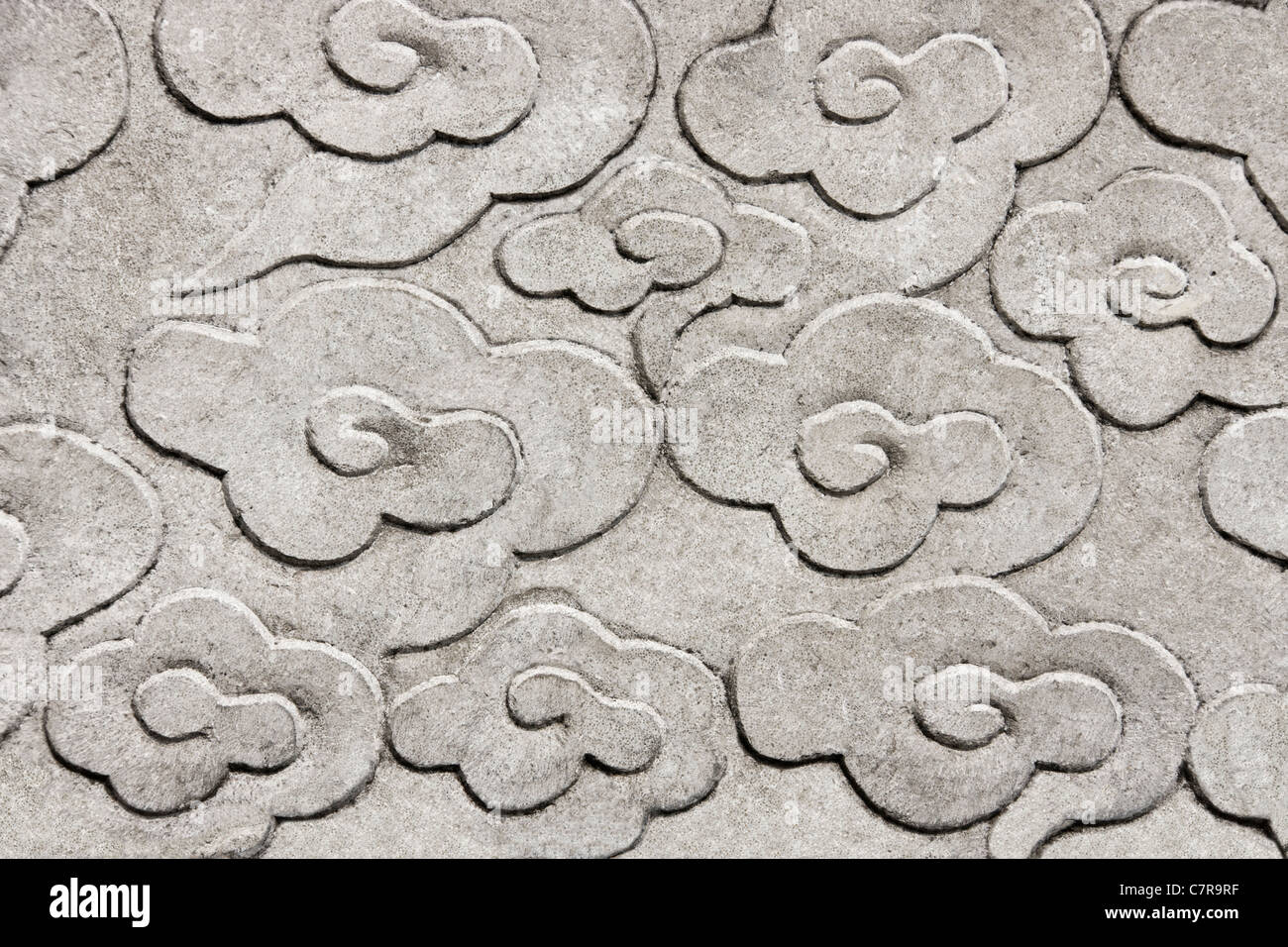 Stone carving of cloud pattern, Shanghai, China Stock Photo - Alamy