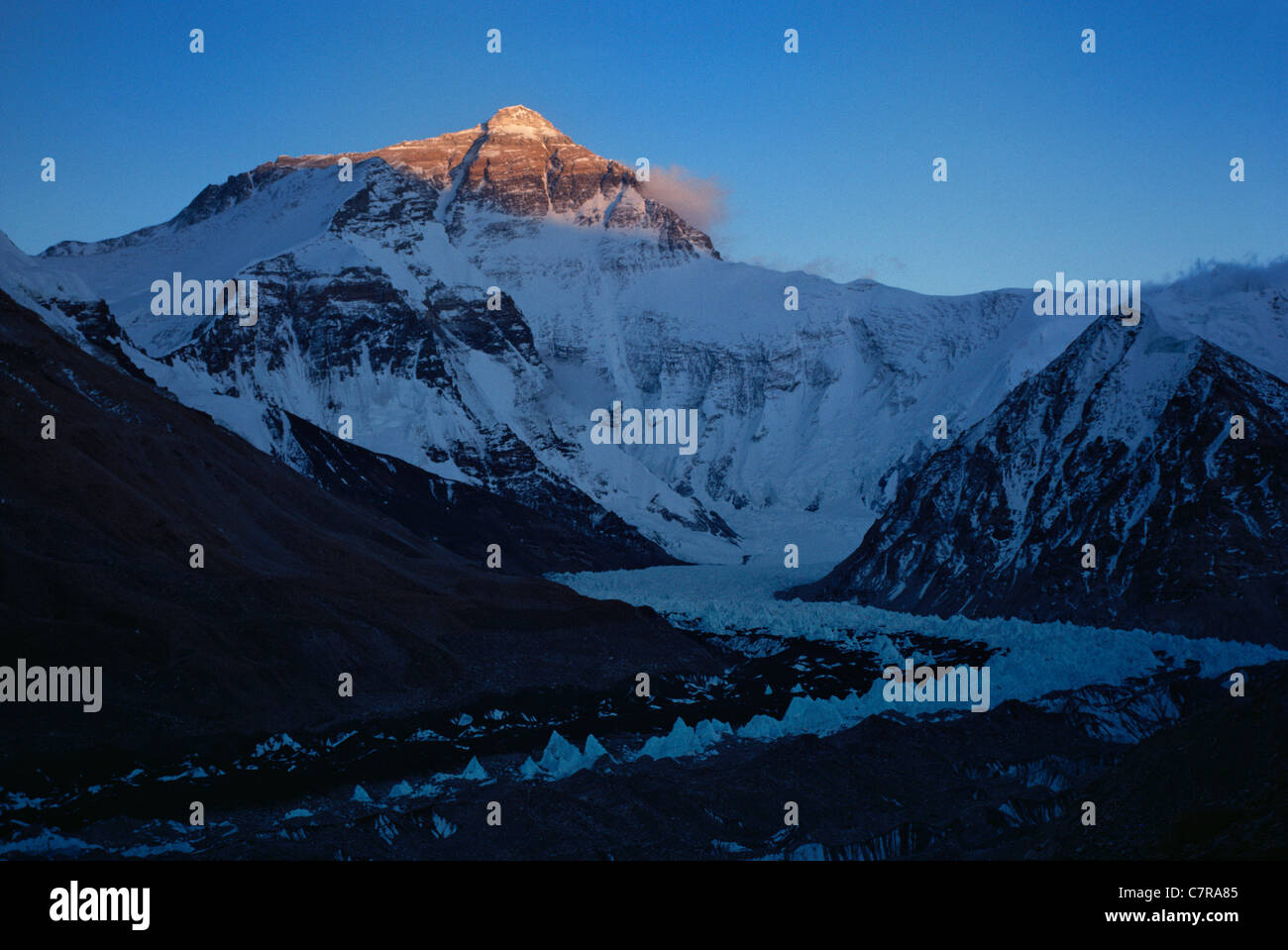Mt. Everest and Rongbuk Glacier, Tibet, China Stock Photo - Alamy