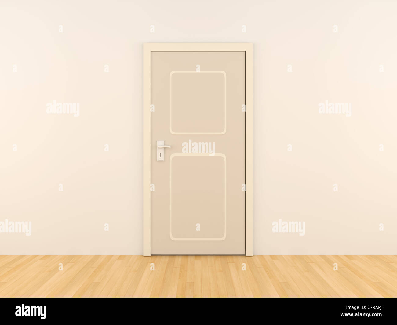 Door in an empty room Stock Photo - Alamy
