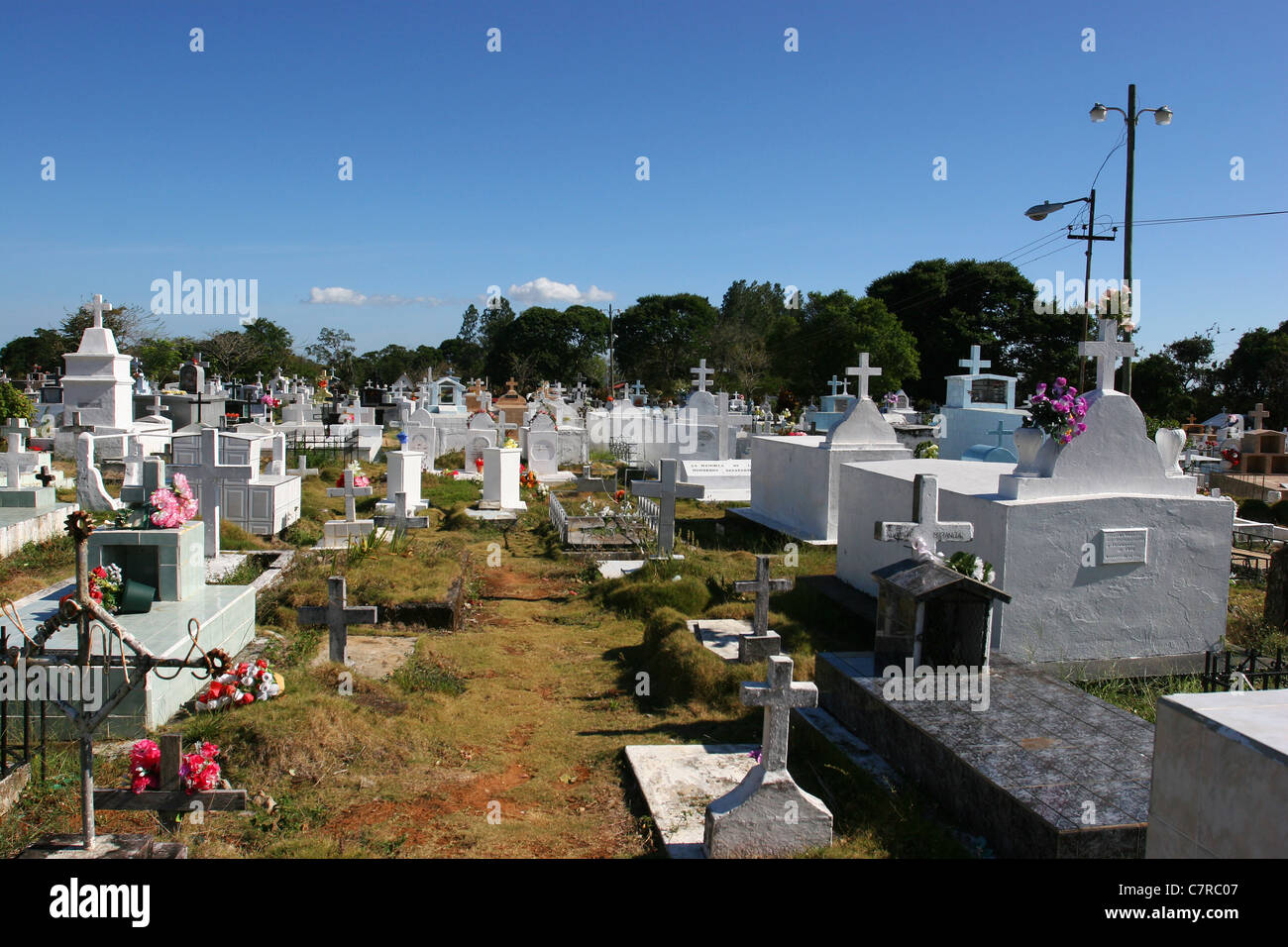 Cemetery at the rural town of Dolega, Chiriqui province, Panama Stock ...
