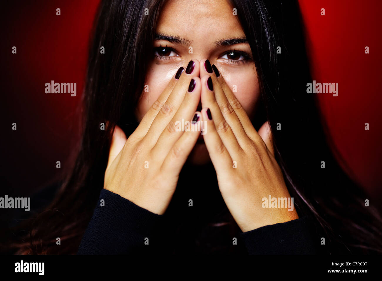 Drying her tears hi-res stock photography and images - Alamy