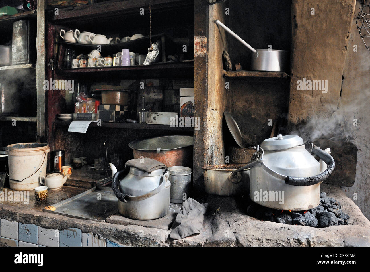 Traditional Indian kitchen for tea-making Stock Photo - Alamy