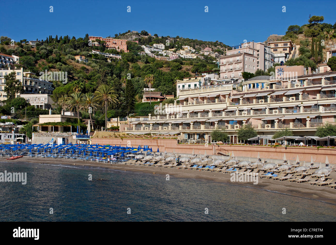 Taormina sicily italy beach hi-res stock photography and images - Alamy