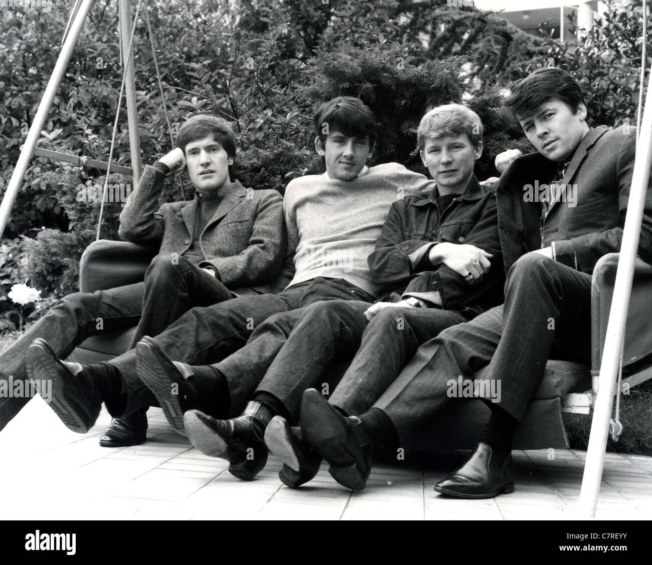 SEARCHERS UK pop group in 1965. From left: Chris Curtis, Frank Allen ...