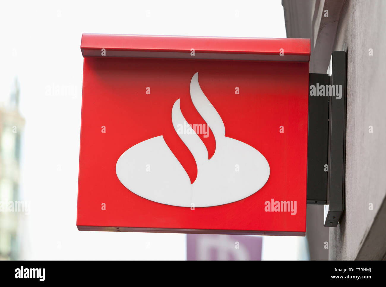 Santander bank sign, UK Stock Photo - Alamy