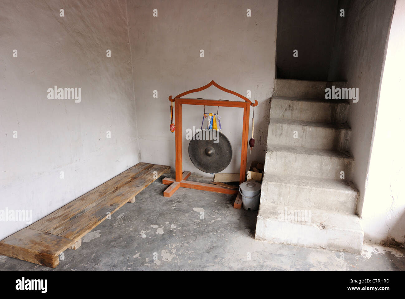 Gong. Samstangling Gompa, Monastery, Sumur, Ladakh, Republic of India ...