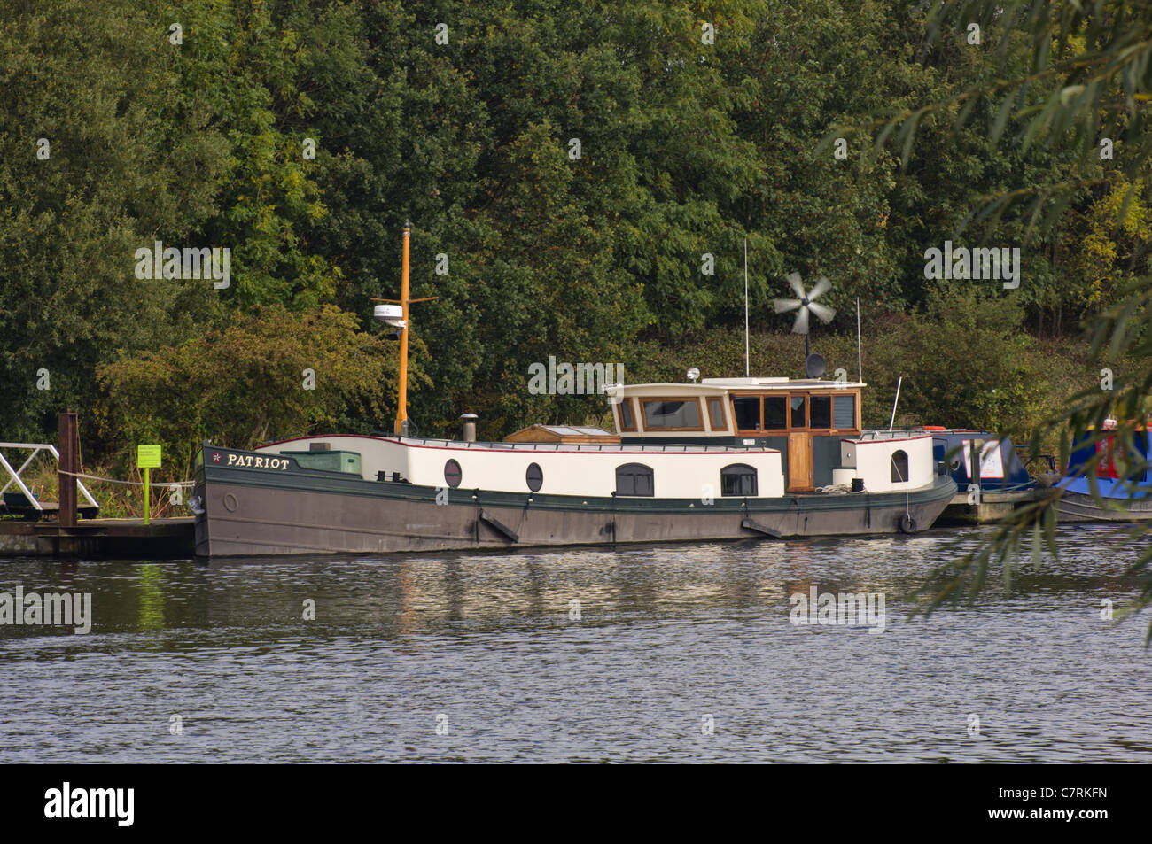 House Boat Patriot moored on the River Trent at Colwick, Nottingham ...
